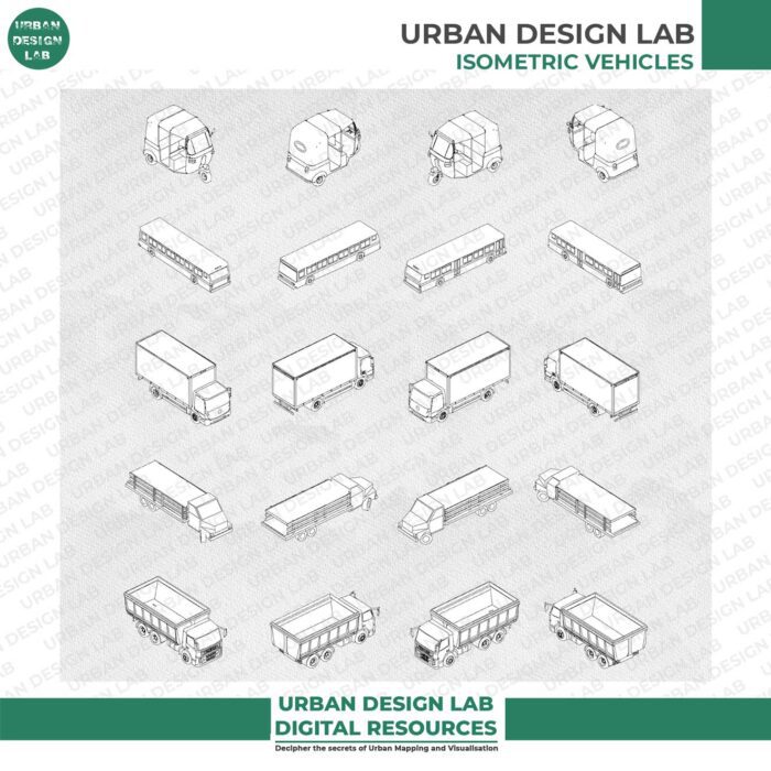 Set Of 65 Isometric Vehicles