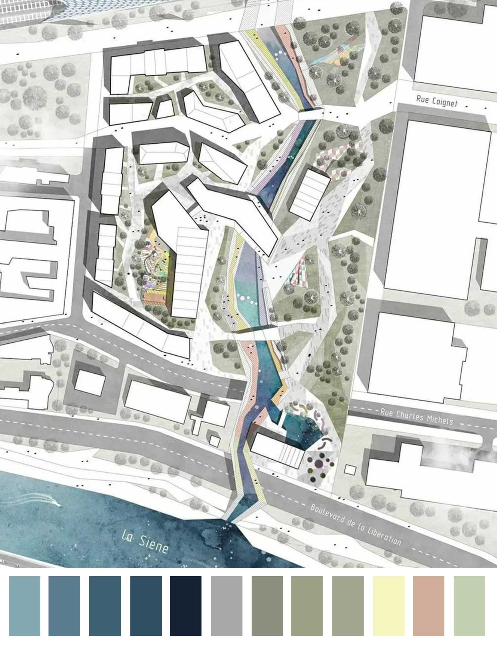 Colors In Urban Design Presentation