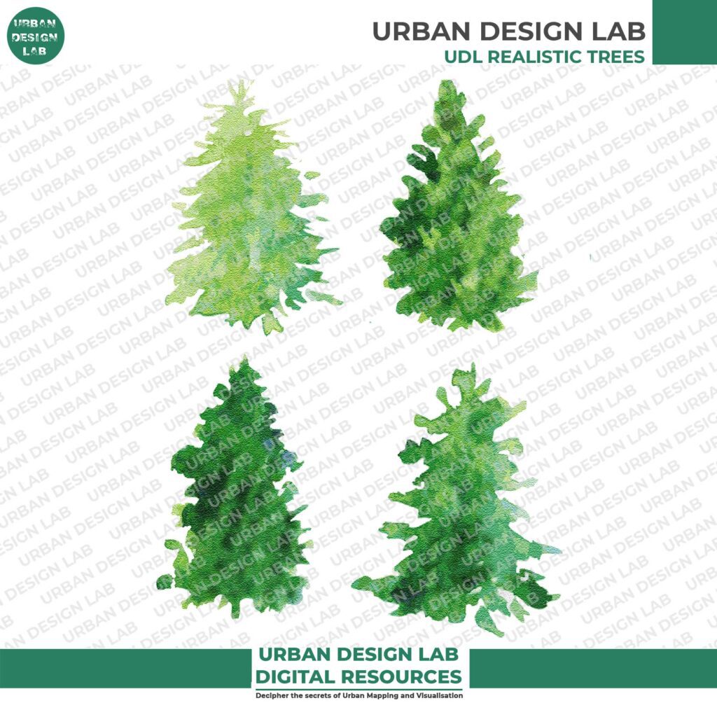 Watercolor Trees PNG Transparent Images