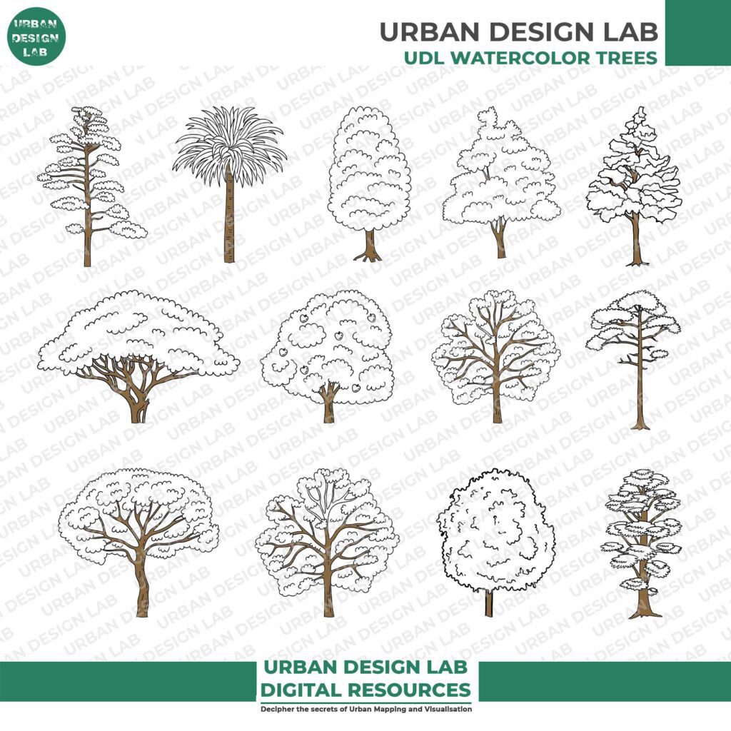 13 Illustrated Trees For Architecture Drawings
