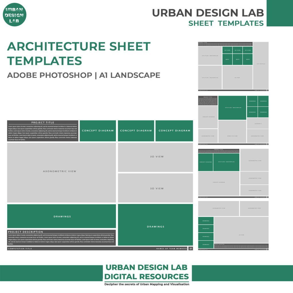 Architectural Presentation Templates | A1 Landscape