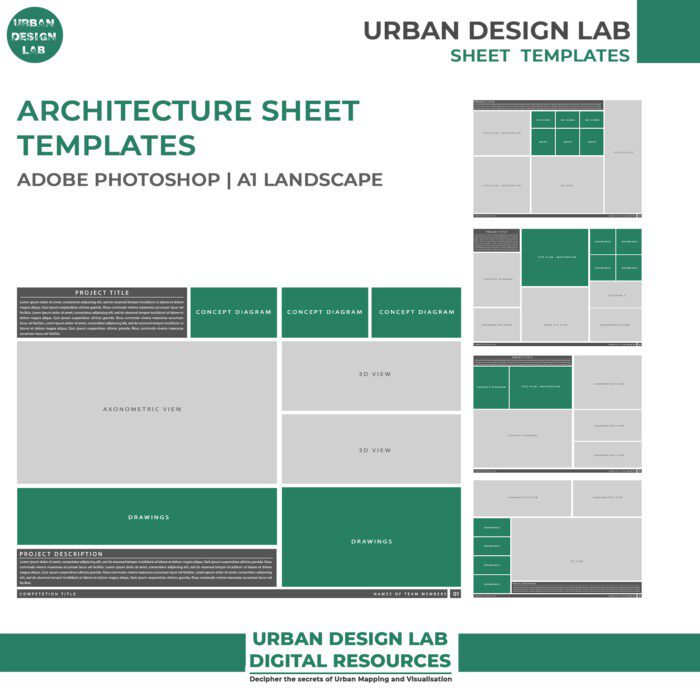 Architectural Presentation Templates | A1 Landscape