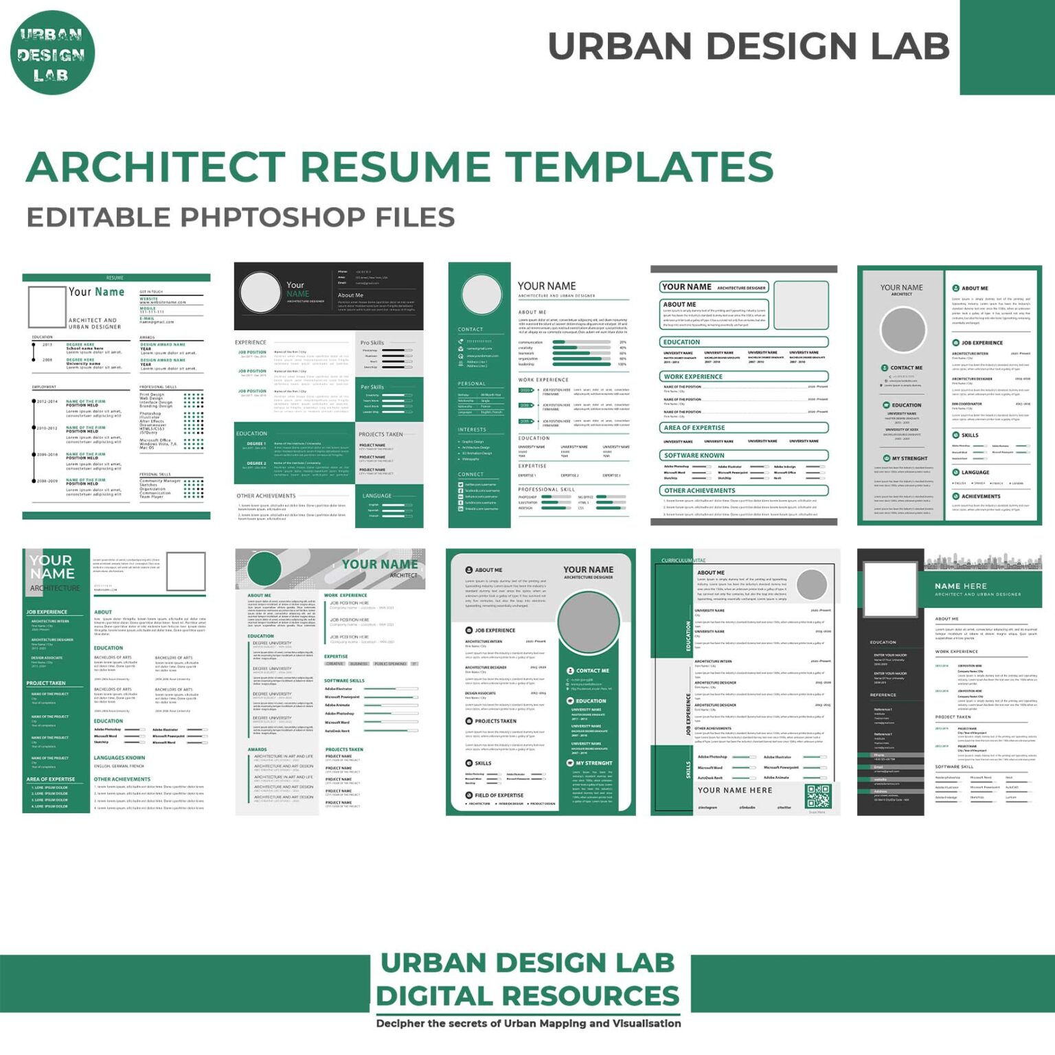Architectural Presentation Templates PSD | A1 Portrait