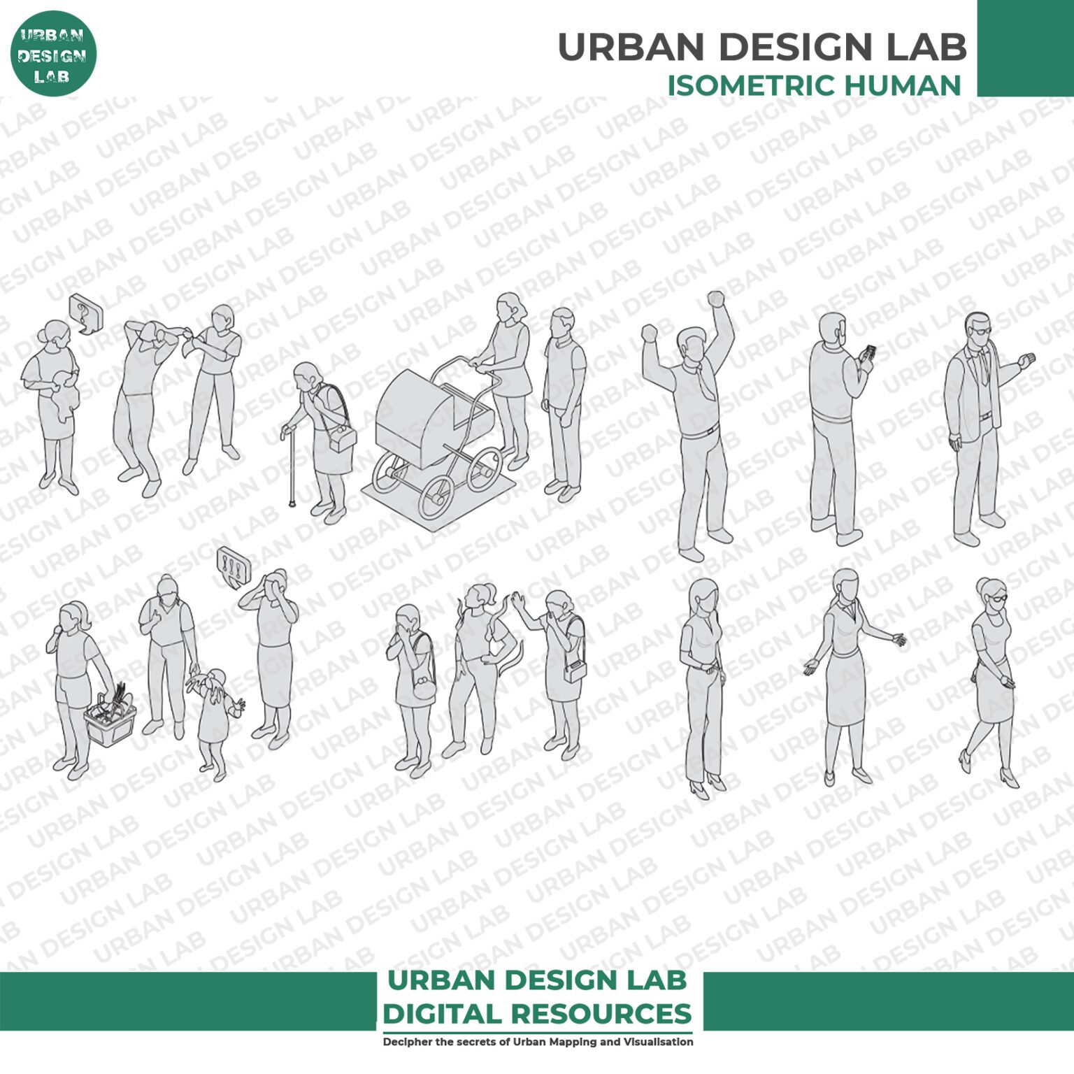 52 Isometric Human Cutouts For Architecture Diagrams