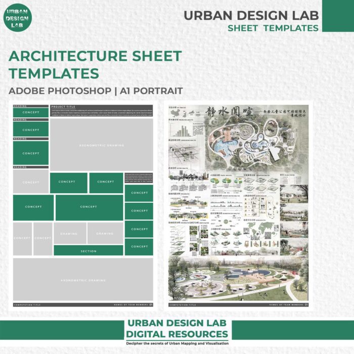 Architectural Presentation Templates PSD | A1 Portrait