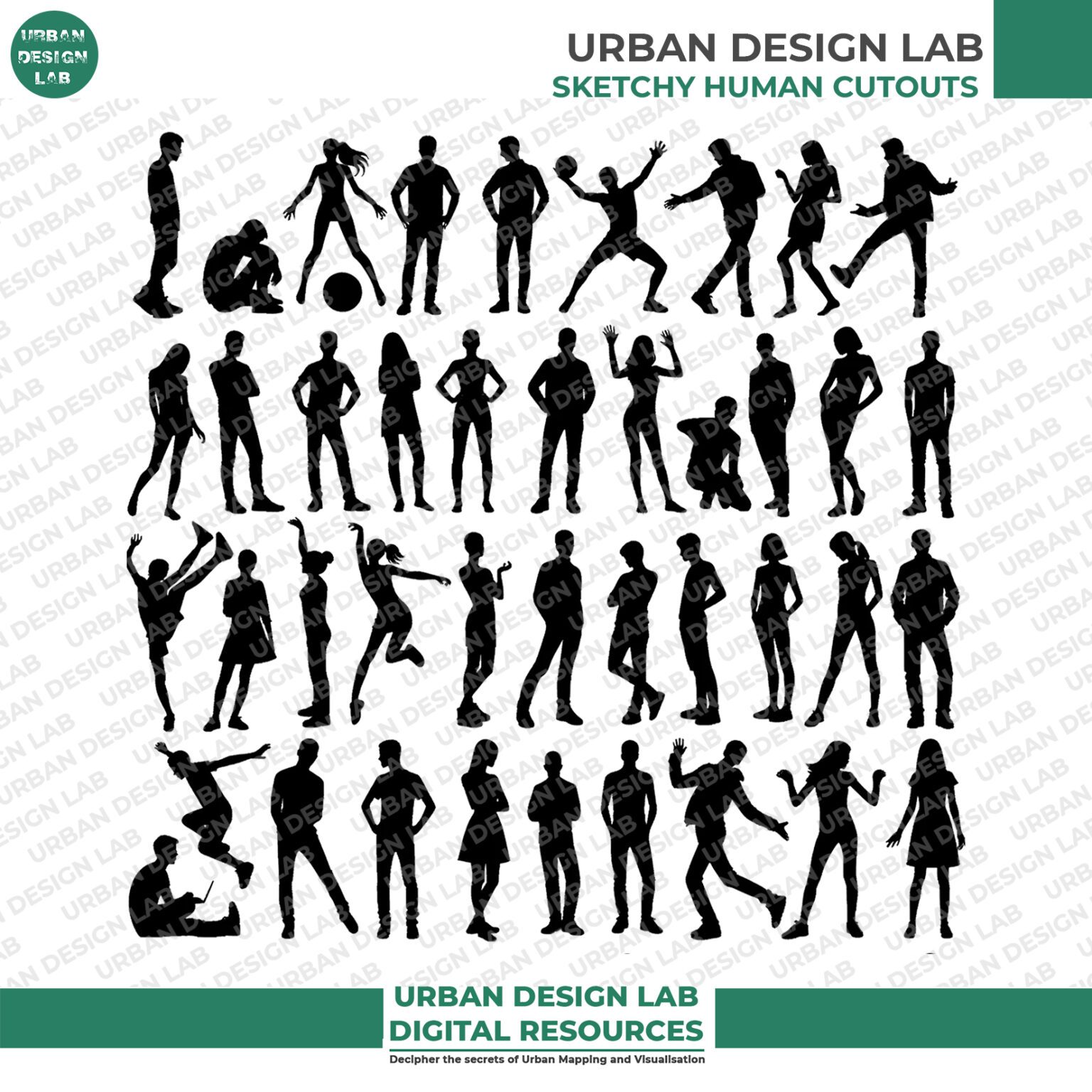 Free Black Silhouette Human Cutouts